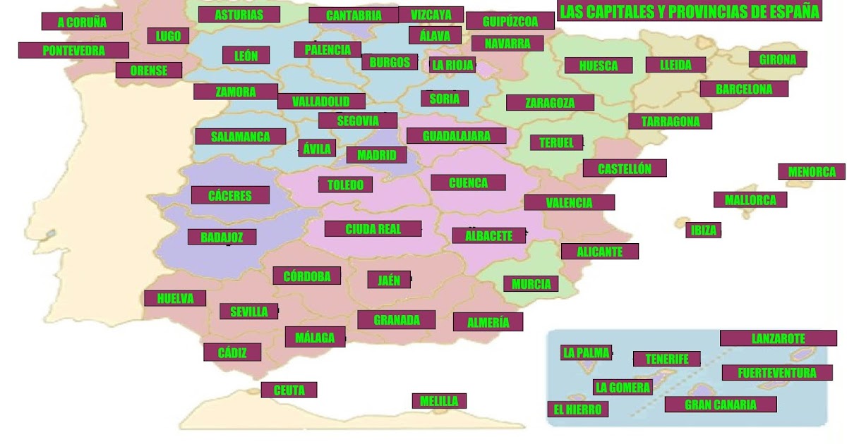 EL BLOG DE 6º B: LAS CAPITALES Y PROVINCIAS DE ESPAÑA