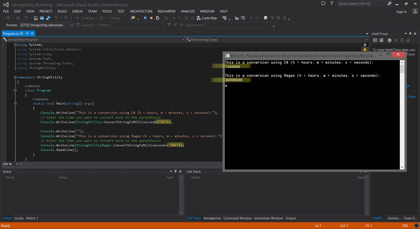 Code Project: String Utility Conversion ~ Crystal Tenn