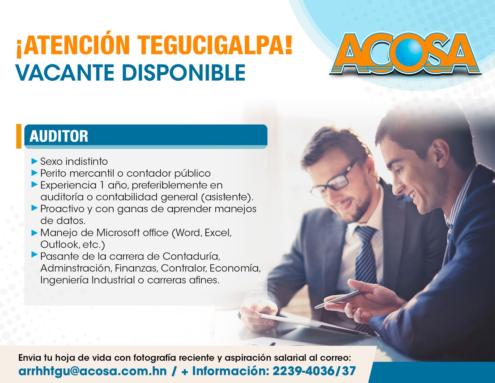 4 Vacantes (ACOSA) - Tegucigalpa