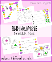 Free Printable Shape Mats | School Time Snippets