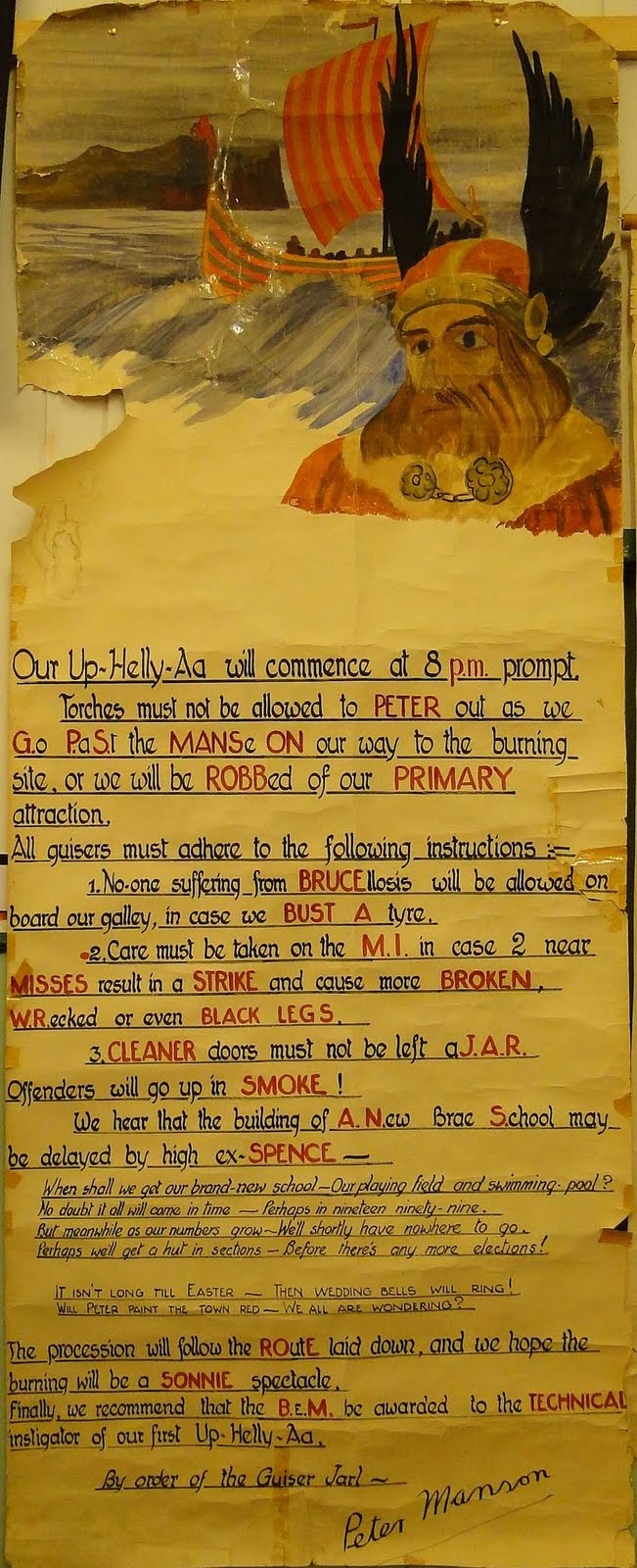 kozetland1: Delting Up Helly Aa Exhibition at Muckle Roe Hall