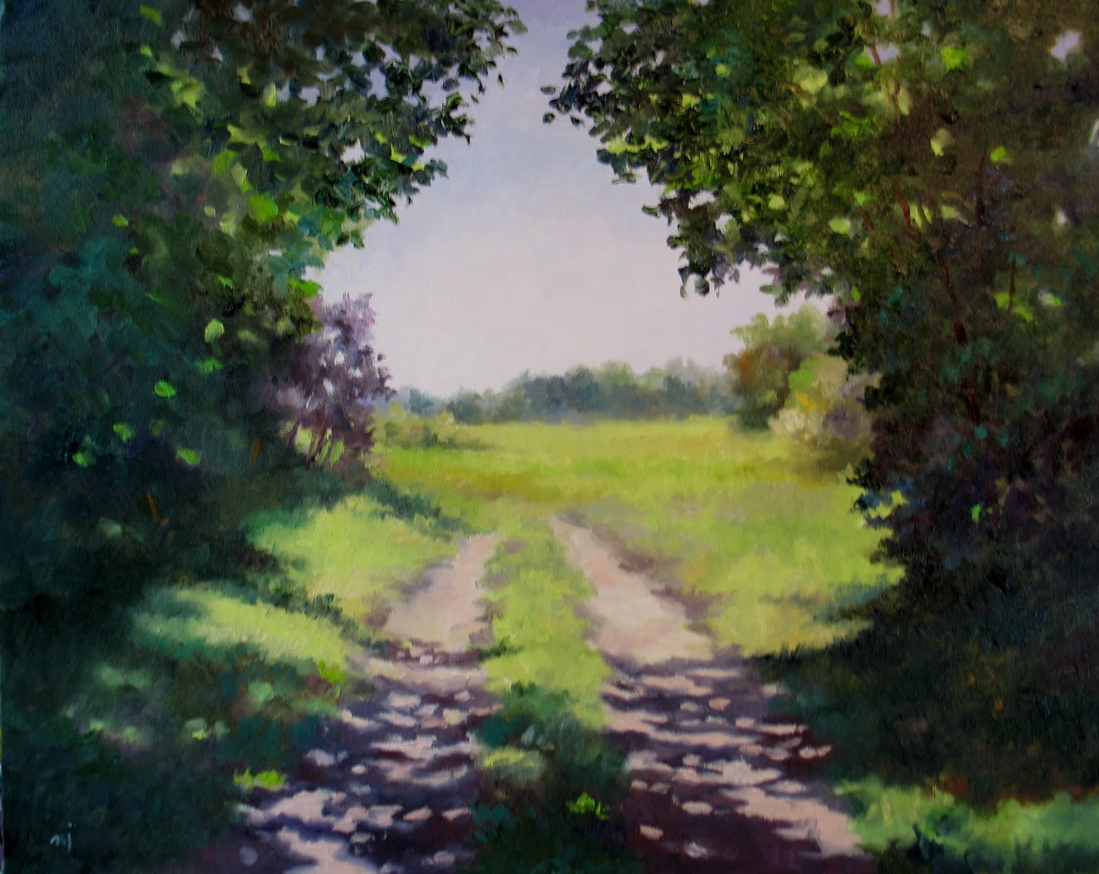 Nel's Everyday Painting: Dappled Path - SOLD