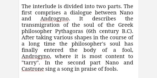 Comment upon the significance of the interlude (or jig) in the first ...