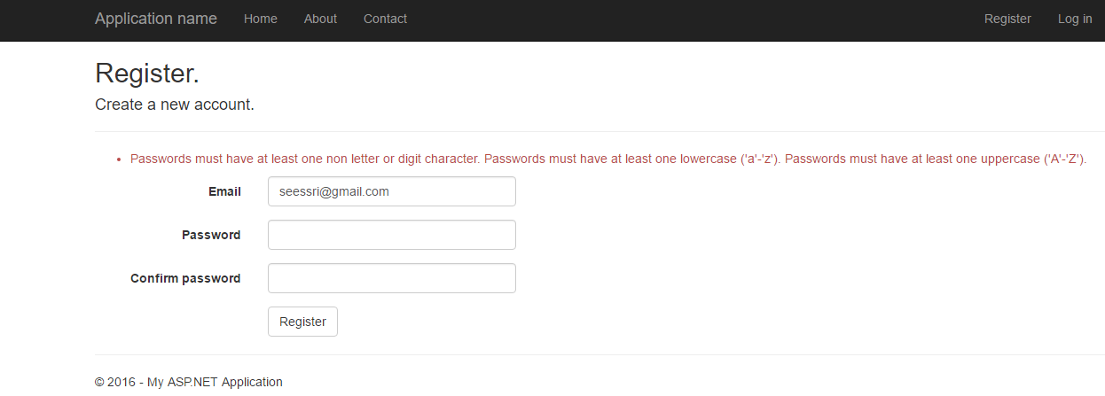 Password Validation: ASP.Net MVC 4