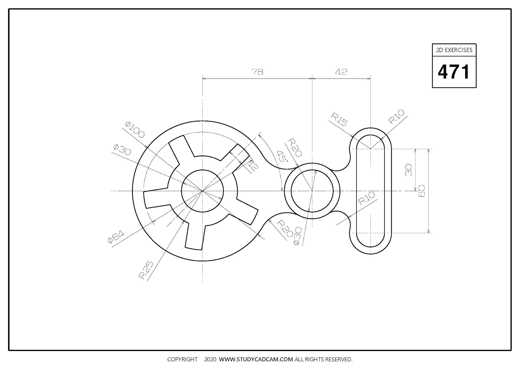 2d Mechanical Drawings For Practice