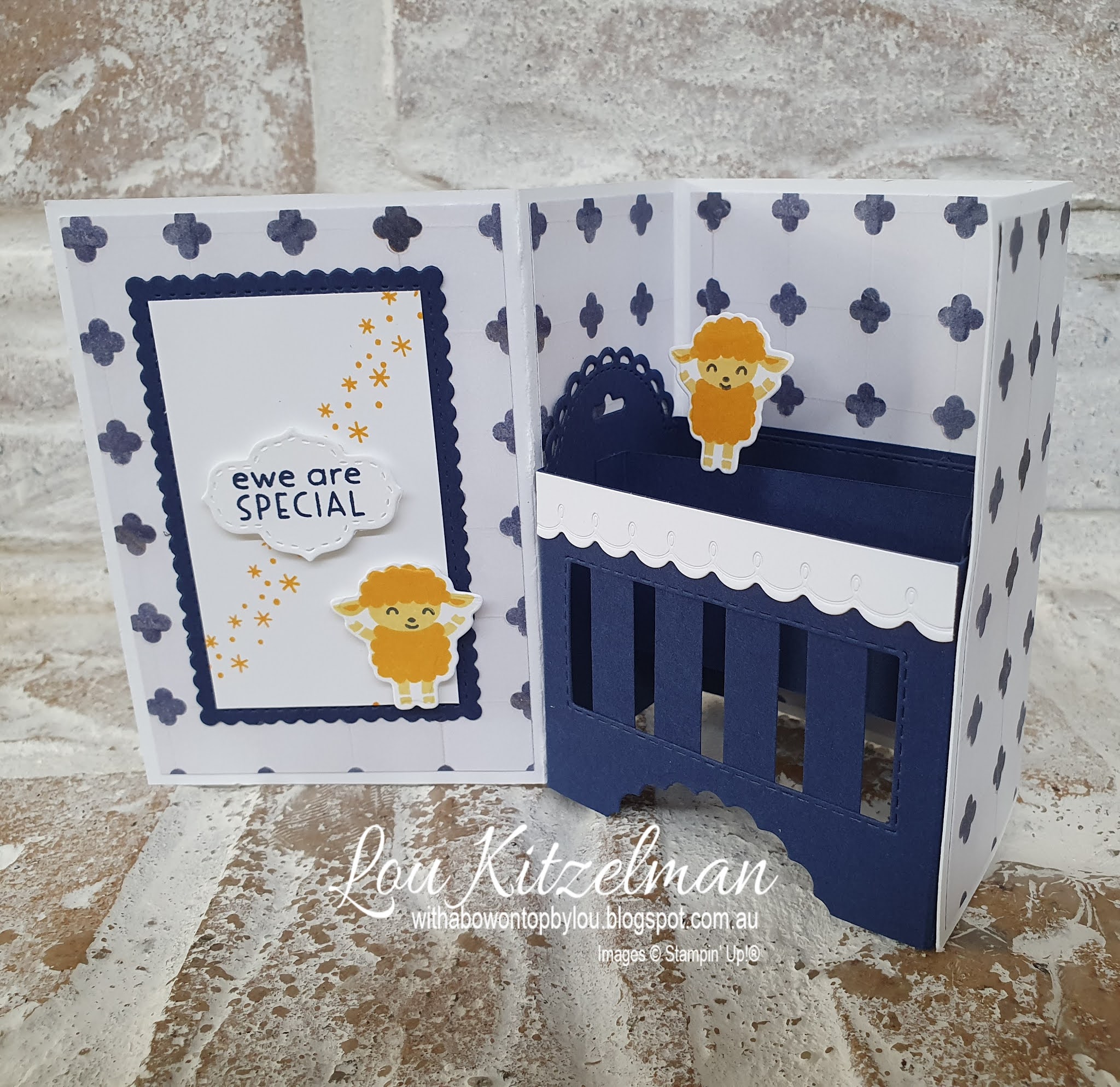September Social Stamping - Baby Crib Card