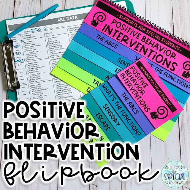 Positive Behavior Intervention Flipbook - Supports for Special Students