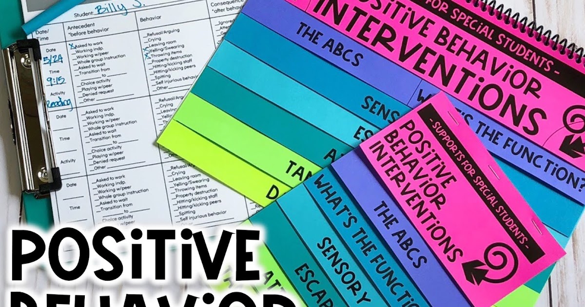 Positive Behavior Intervention Flipbook - Supports for Special Students