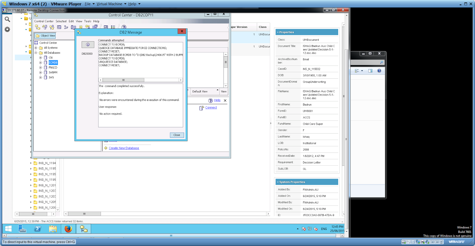 Zen Consulting Db2 Backup Of The Database