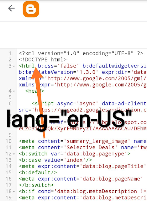 How To Add Language Attribute In Blogger Add Lang Attrib In Html