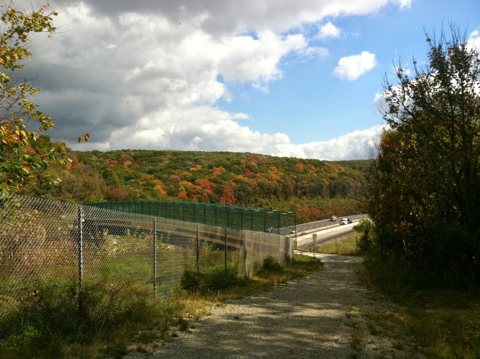 Snow and Jaggers: Laurel Highlands Trail: Bridge over PA Turnpike
