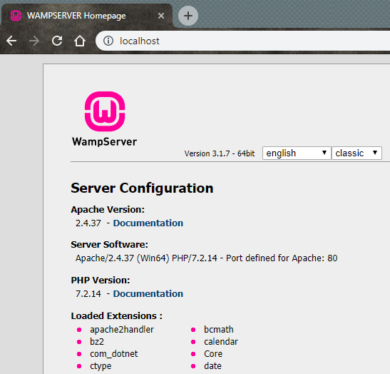 In learning code: Instalación de WAMP