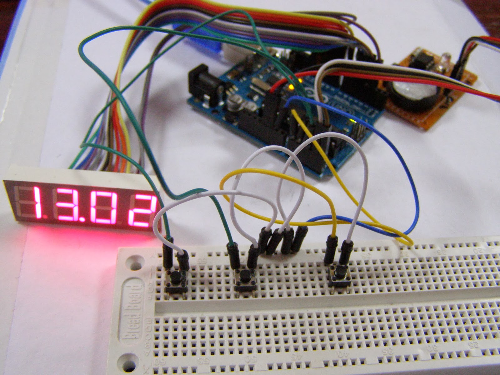 Arduino tehNiq: Manual adjust for RTC clock with Arduino and 7-segment ...