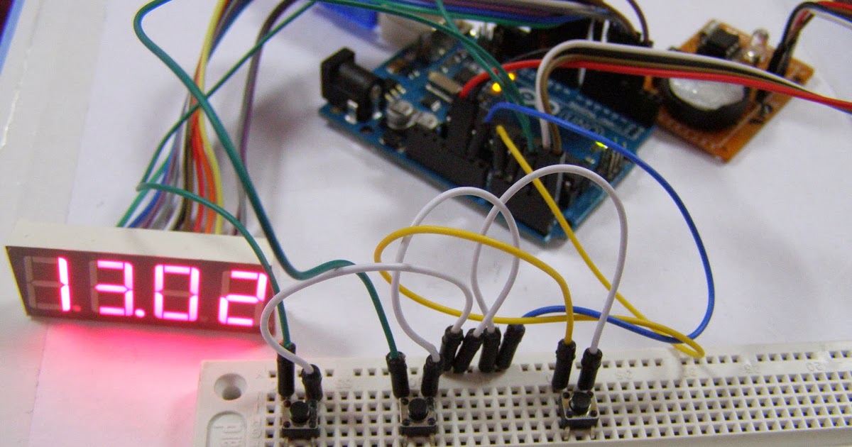 Arduino Tehniq Manual Adjust For Rtc Clock With Arduino And 7 Segment Led Display
