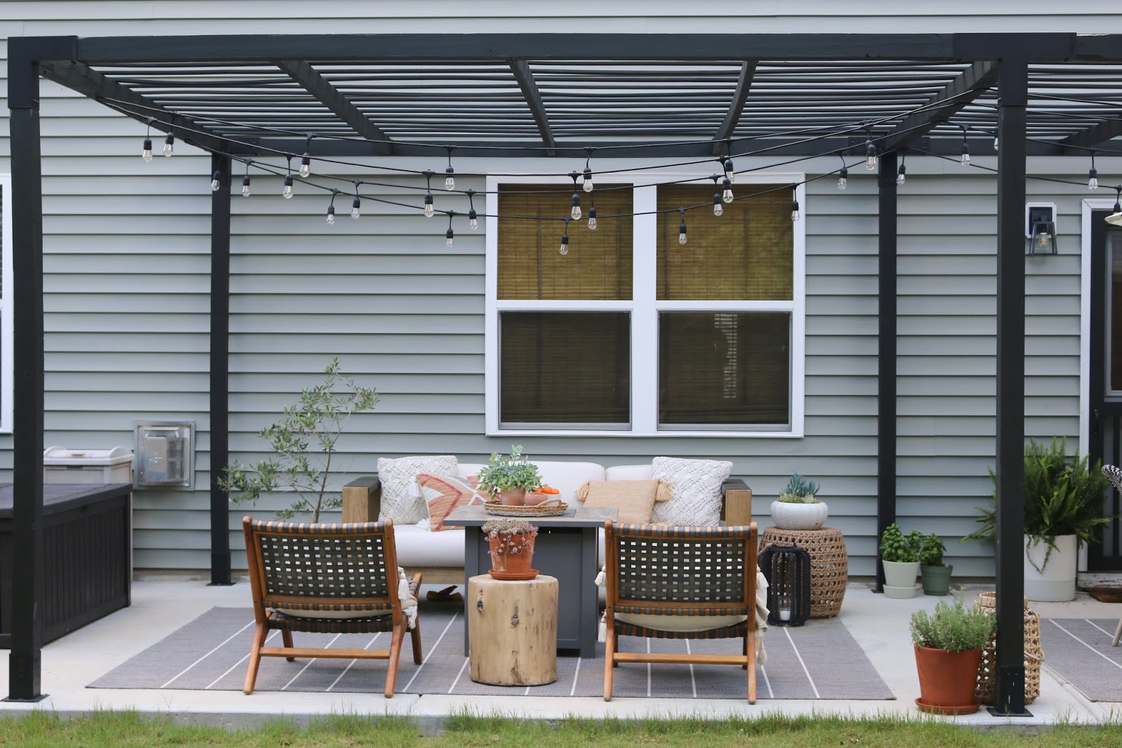 We Stained Our Pergola- Here's How We Did It - Pretty Real
