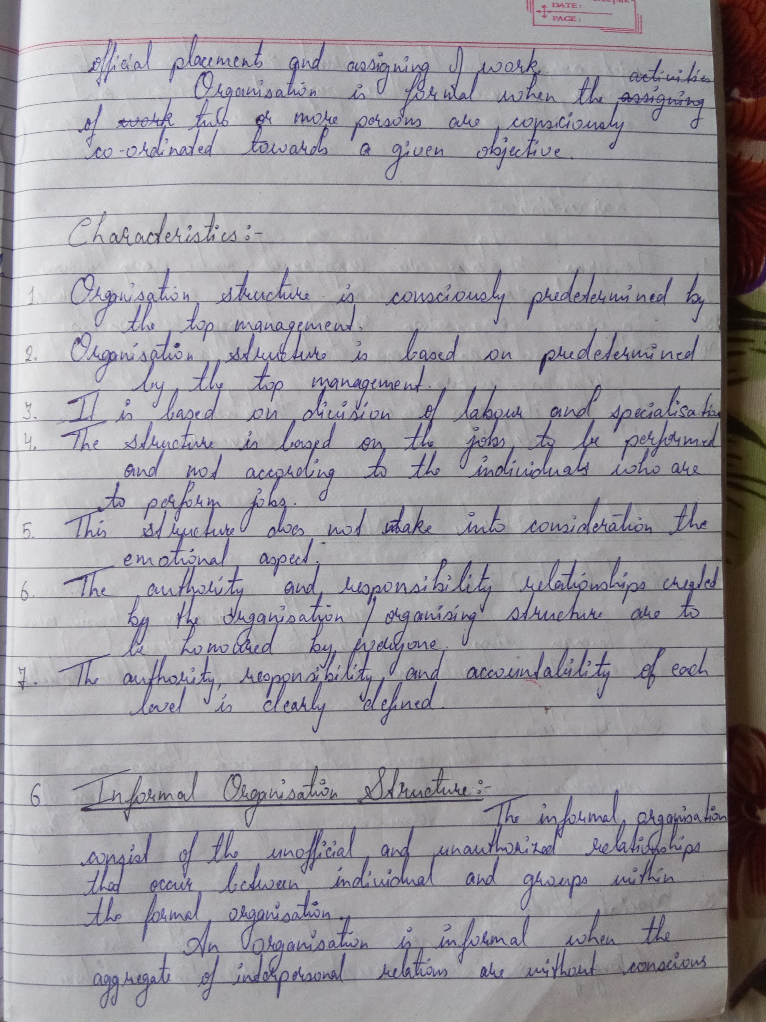 Principles of management notes images | POM handwritten notes ...