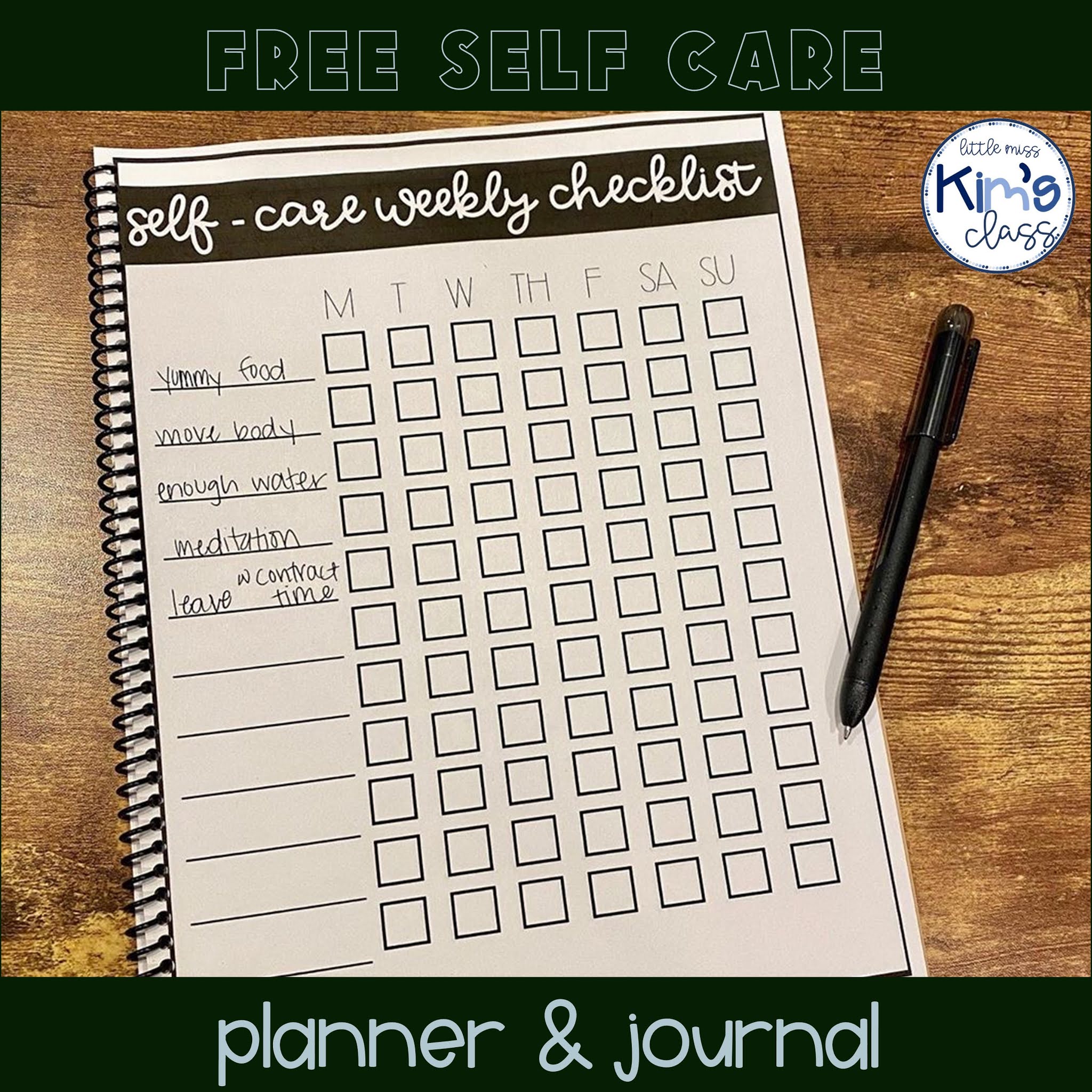 Little Miss Kim's Class: FREE Self-care Journal & Planner for Teachers