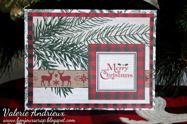 Bonjour Scrap !: Plaid Merry Christmas card