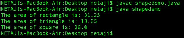 II B.Tech II Sem CSE Java Lab Exercise - 5c (Inheritance)