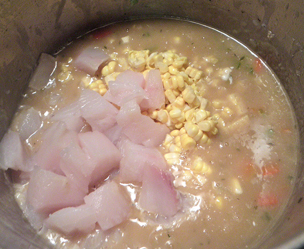 Seasonal Eating: Fish and Corn Chowder