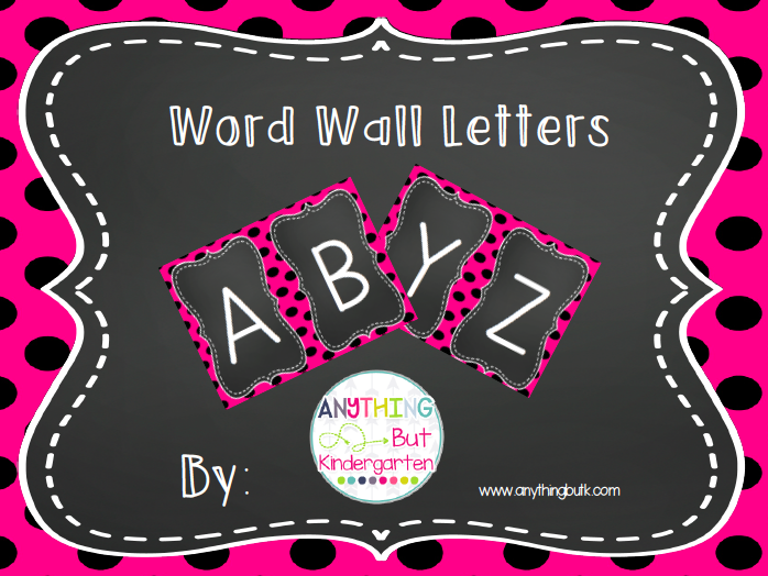 AnythingButKindergarten: Chalkboard Word Wall Letters