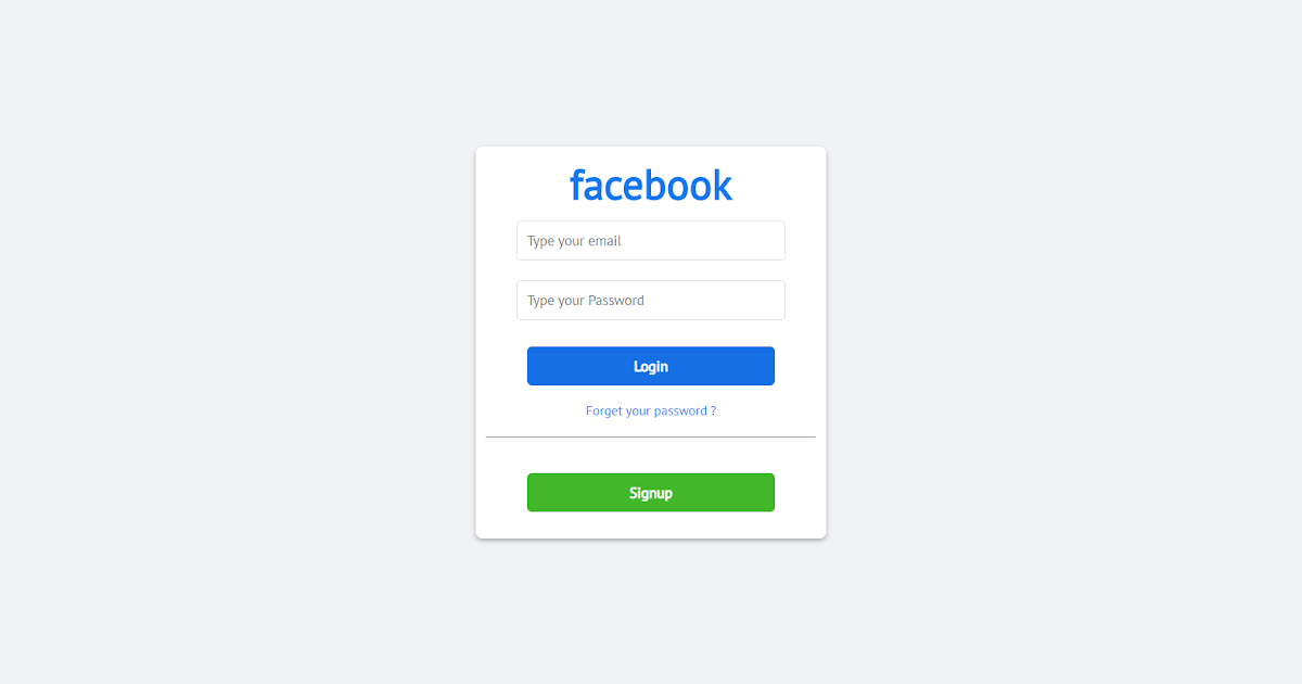 Make A Facebook Login Page Ui Redesign Using Html And Css Doctorcode