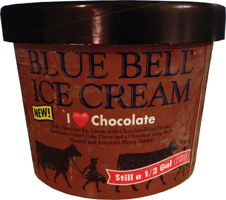 On Second Scoop: Ice Cream Reviews: Blue Bell I ♥ Chocolate Ice Cream