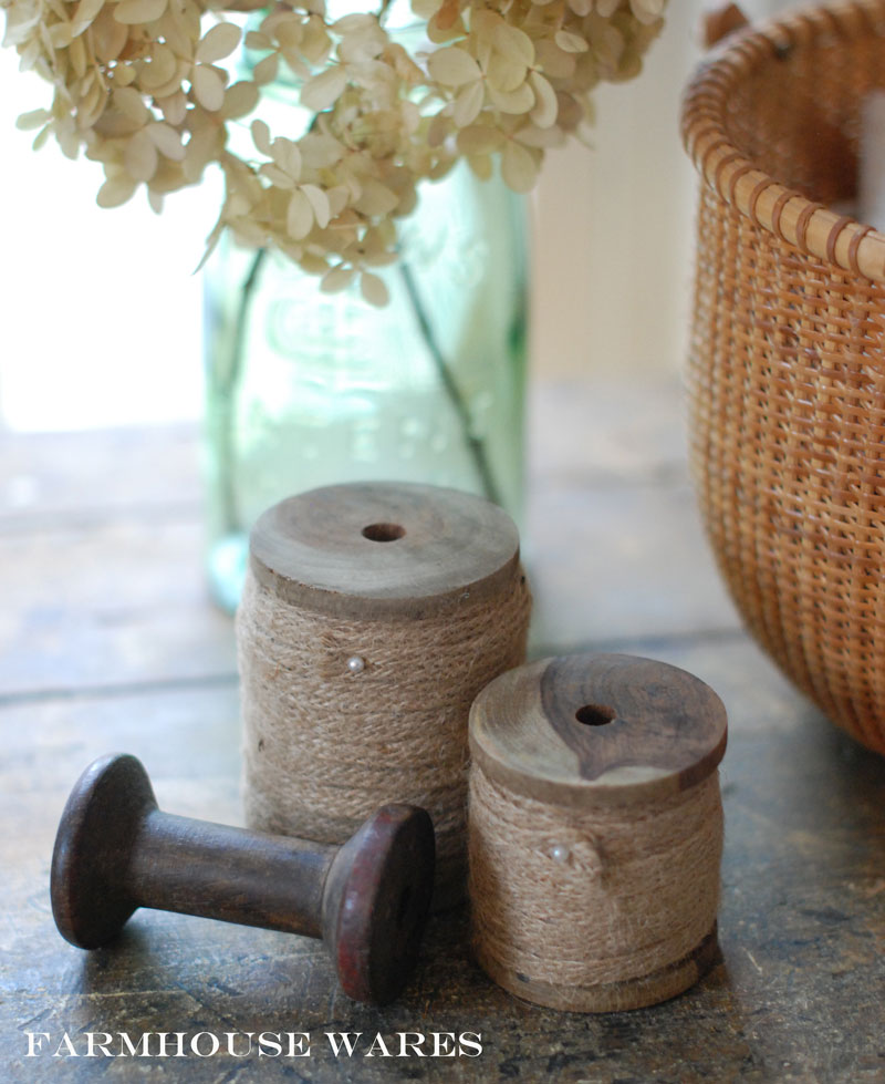 farmhouse musings: Vintage Wood Spools