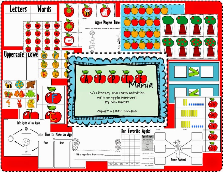 The Adventures of a K/1 Teacher: Apples and Pumpkins and Fall, Oh My!