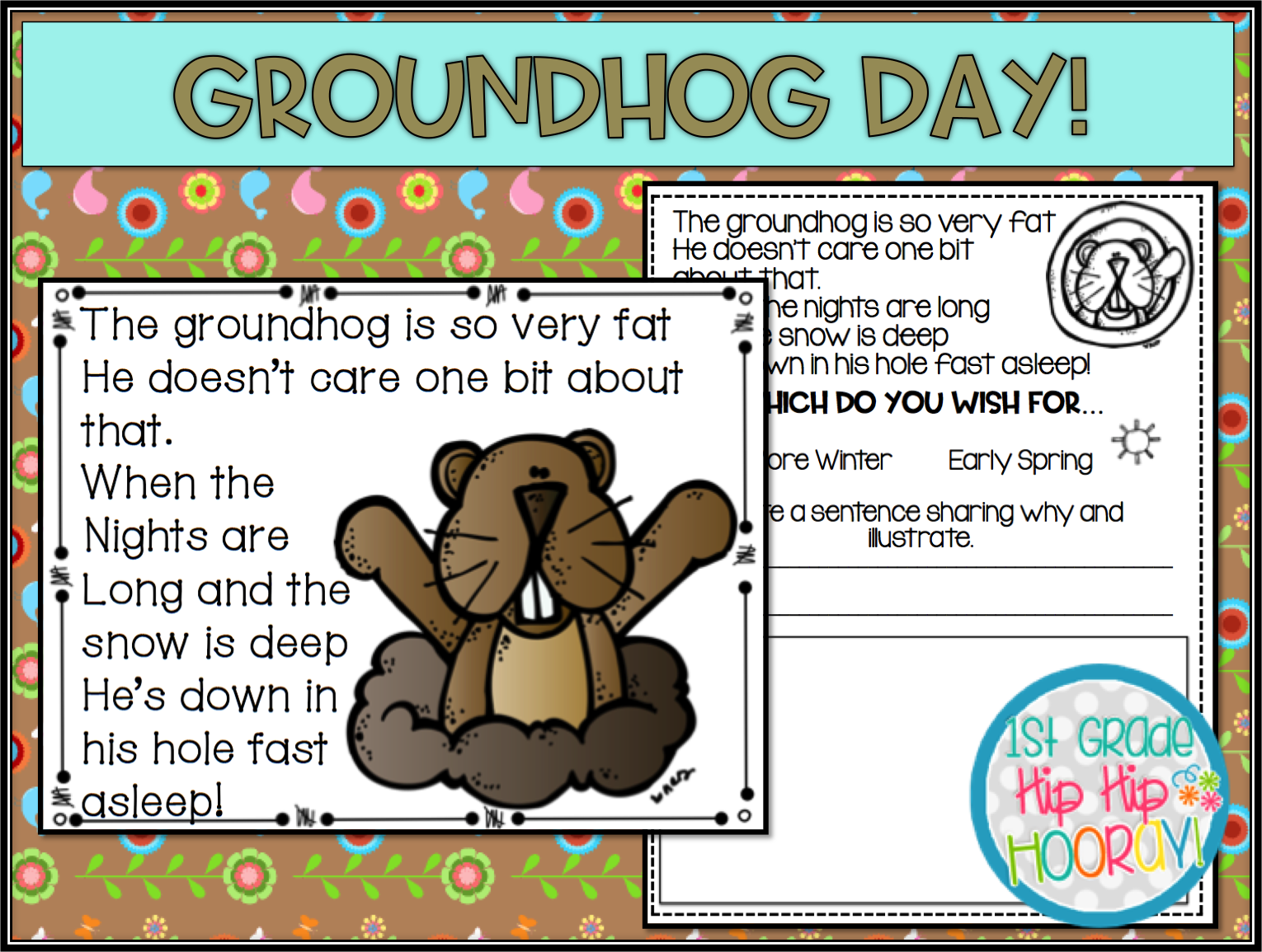 1st Grade Hip Hip Hooray!: Groundhog Day and Shadows...Making predictions!