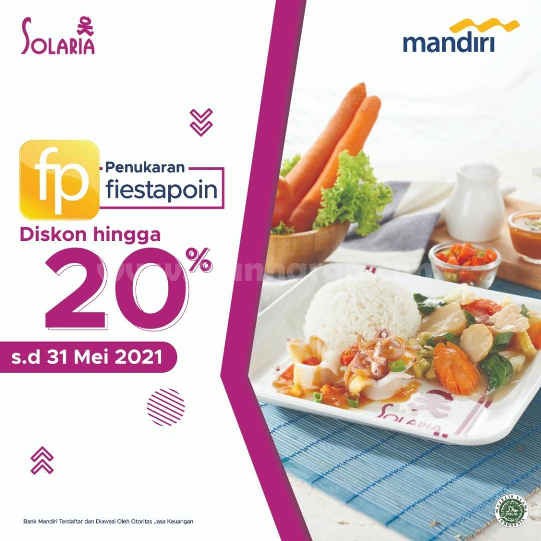 SOLARIA Promo DISKON 20% dengan Mandiri Fiesta Poin | scanharga