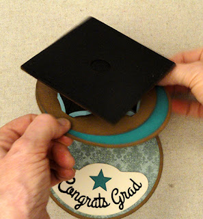 Needles 'n' Knowledge: Grad Cap 3D Easel Card