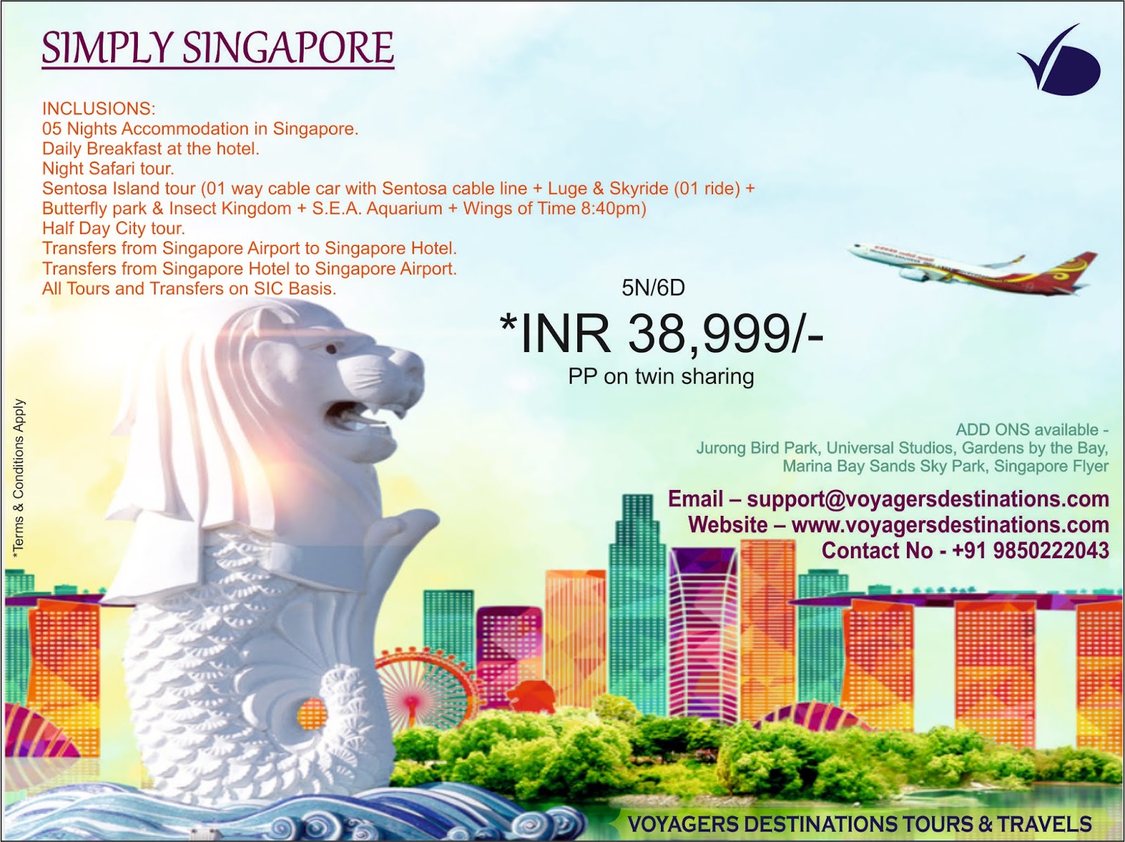 Voyagers Destinations Tours and Travels : Simply Singapore