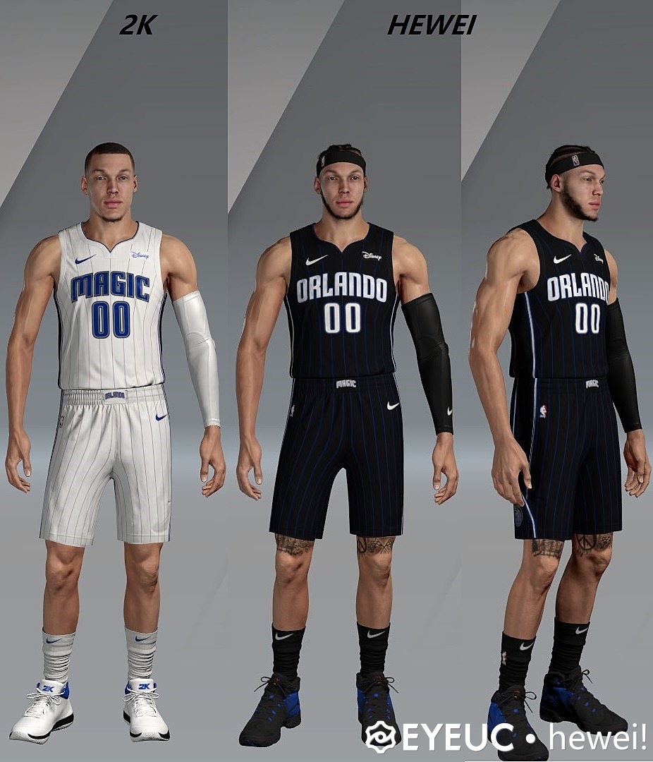 Aaron Gordon Cyberface, Braid Hair and Body Model by hewei [FOR 2K21]