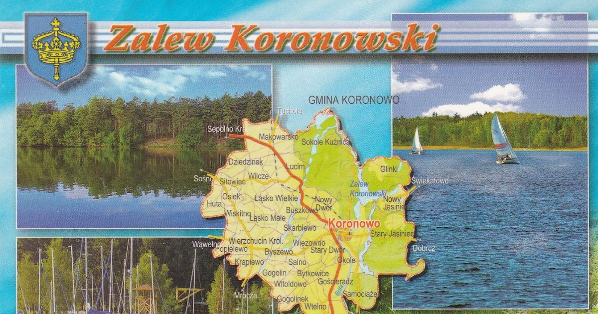 pocztówkowe mapy: Zalew Koronowski