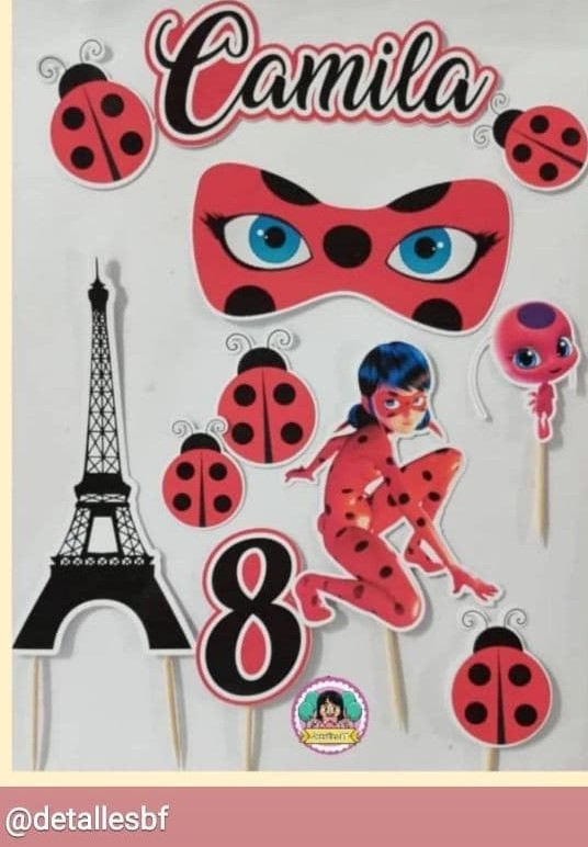 Topper Miraculous Ladybug Camila 8 - Mis Toppers Tus Toppers