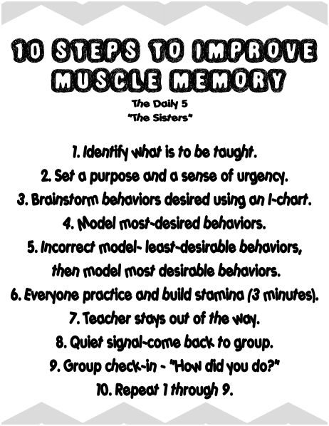 Freebie Friday: Daily 5 muscle memory - Adrienne Teaches