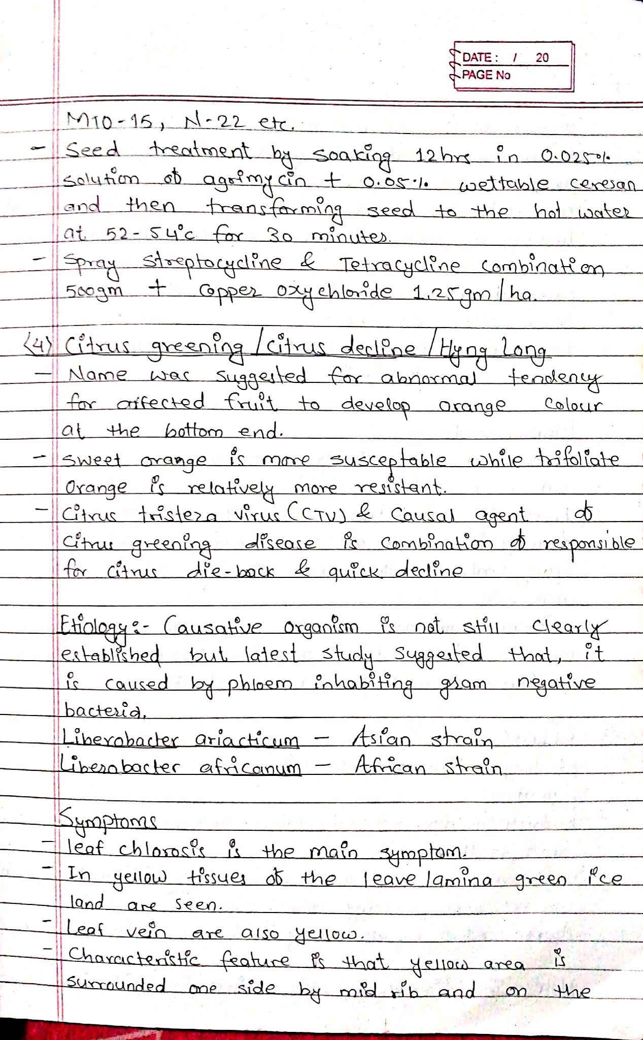 ISC.Ag Plant Protection Full hand written note ~ A2Z AgriNotes