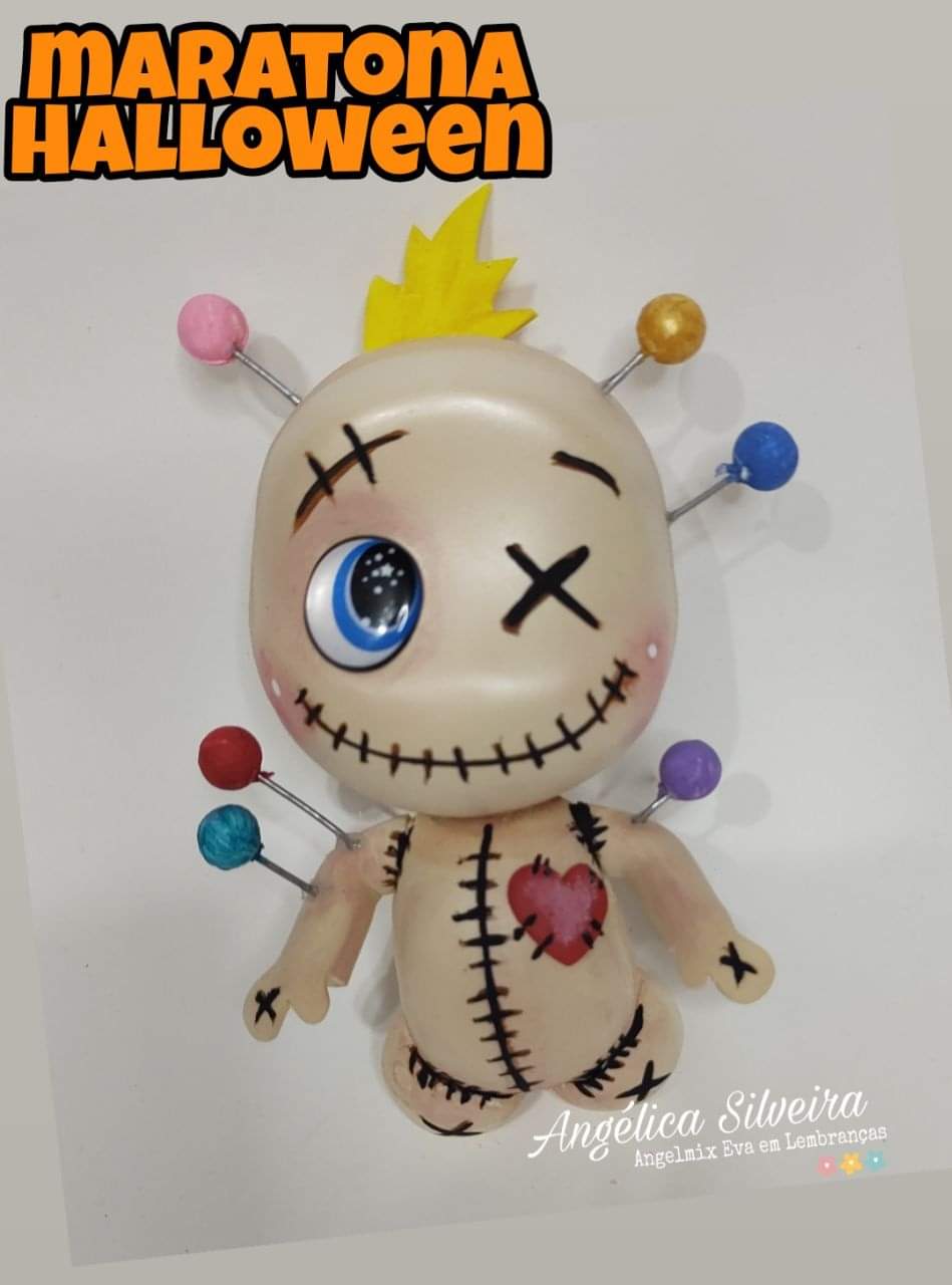 Boneco de vudu enfeite de Halloween: Artes em EVA