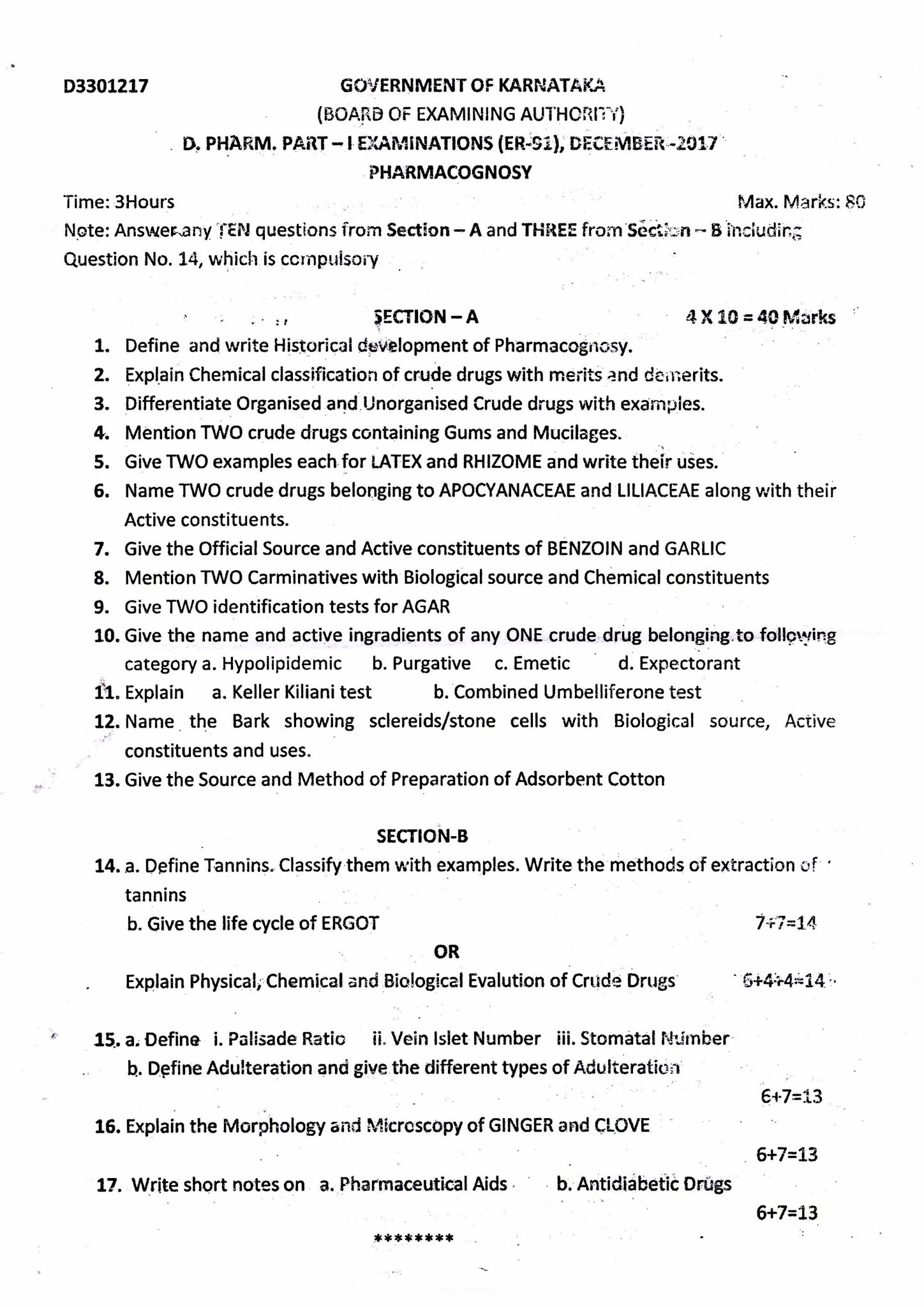 Phyto Chemicals: FIRST D.PHARM PHARMACOGNOSY 24 ANNUAL AND SUPLEMENTARY ...