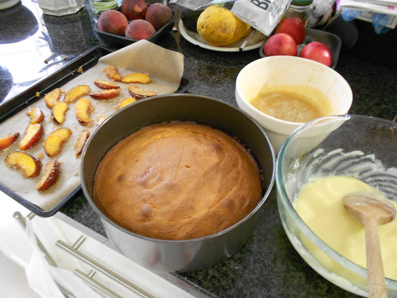 simple things to make and do: White Chocolate Nectarine Cake