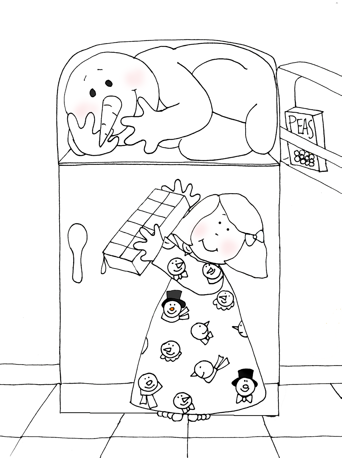 Free Dearie Dolls Digi Stamps: Save a Snowman in the Freezer!!!!!