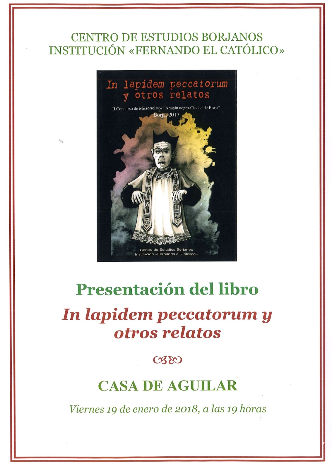 Centro de Estudios Borjanos: Actos para mañana en la Casa de Aguilar