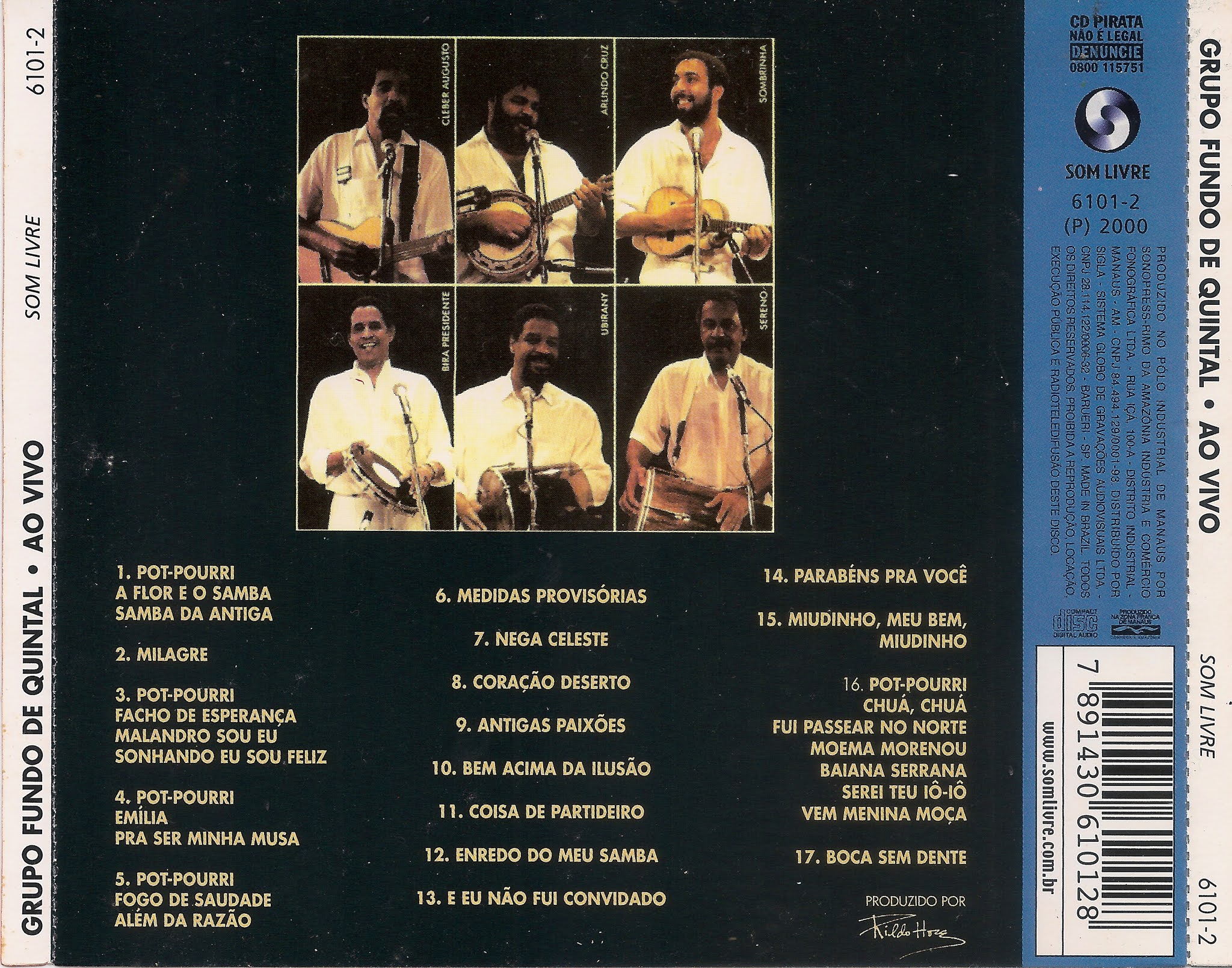 Samba & Pagode Flac: Grupo Fundo de Quintal Ao Vivo (2000) Série Bambas do Samba - Flac