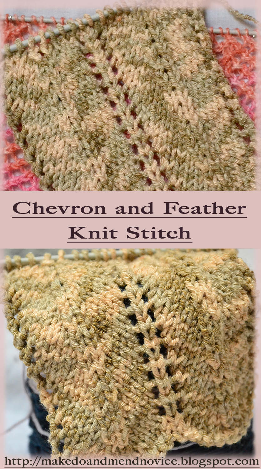 Knitting Novice: The Weekly Swatch: Chevron and Feather Knit Stitch