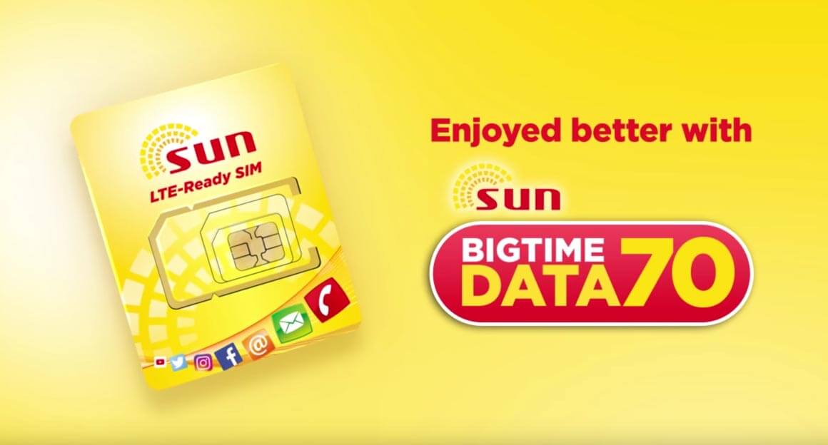 Sun Big Time Data 70 Pesos for 1GB + Unli text to all valid for 7 Days