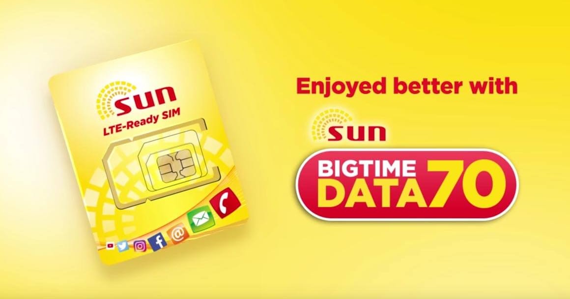 Sun Big Time Data 70 Pesos for 1GB + Unli text to all valid for 7 Days