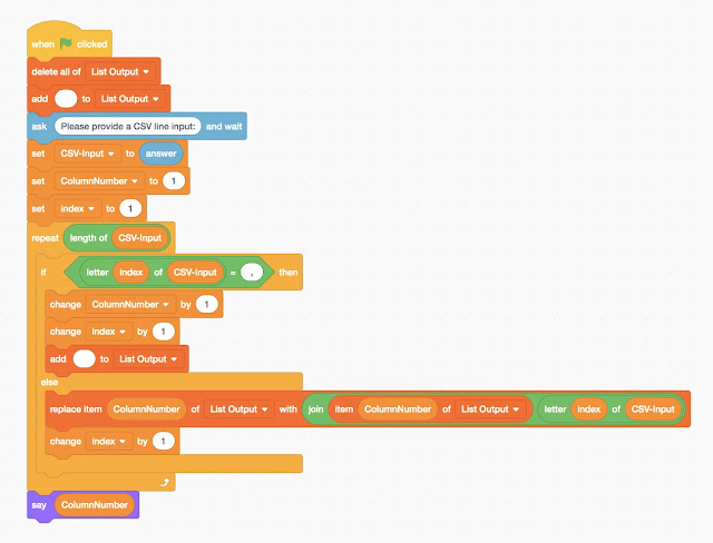 Makethebrainhappy Convert A Csv Line To A List In Scratch