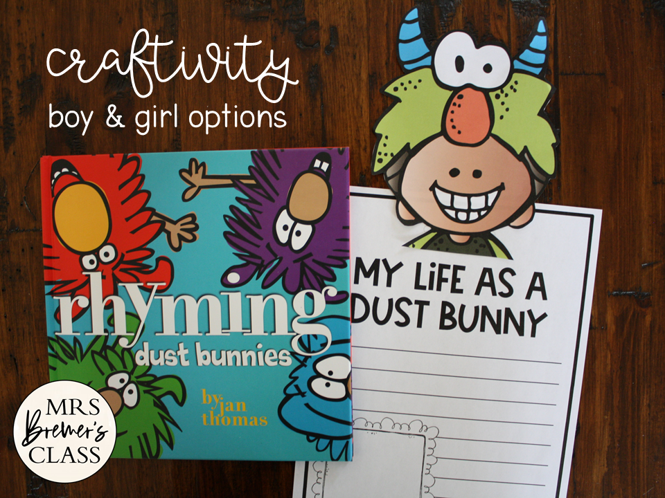 Rhyming Dust Bunnies | Book Study, Rhyme Activities, and Craftivity ...