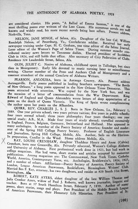 Alabama Yesterdays: Anthology of Alabama Poetry 1928